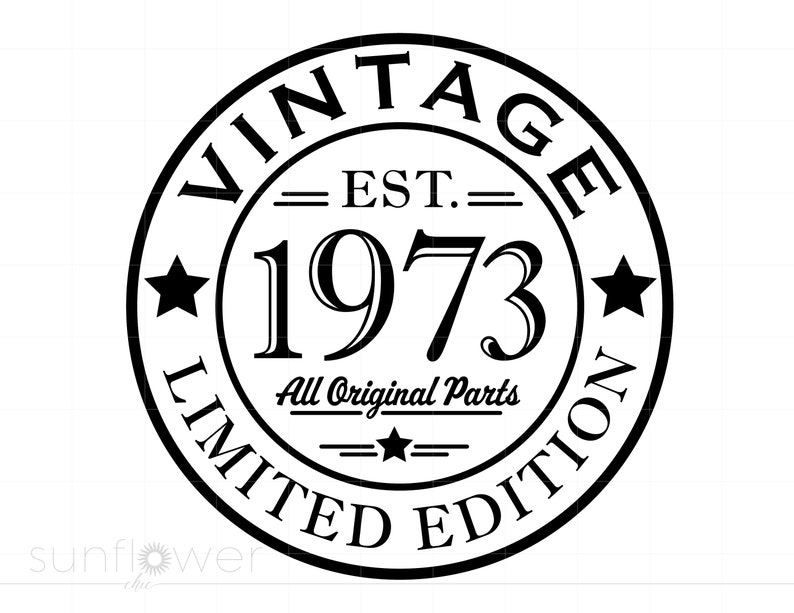 50th Birthday Svg, 1973 Birthday Svg, Born in 1973 Svg Download, 1973 ...