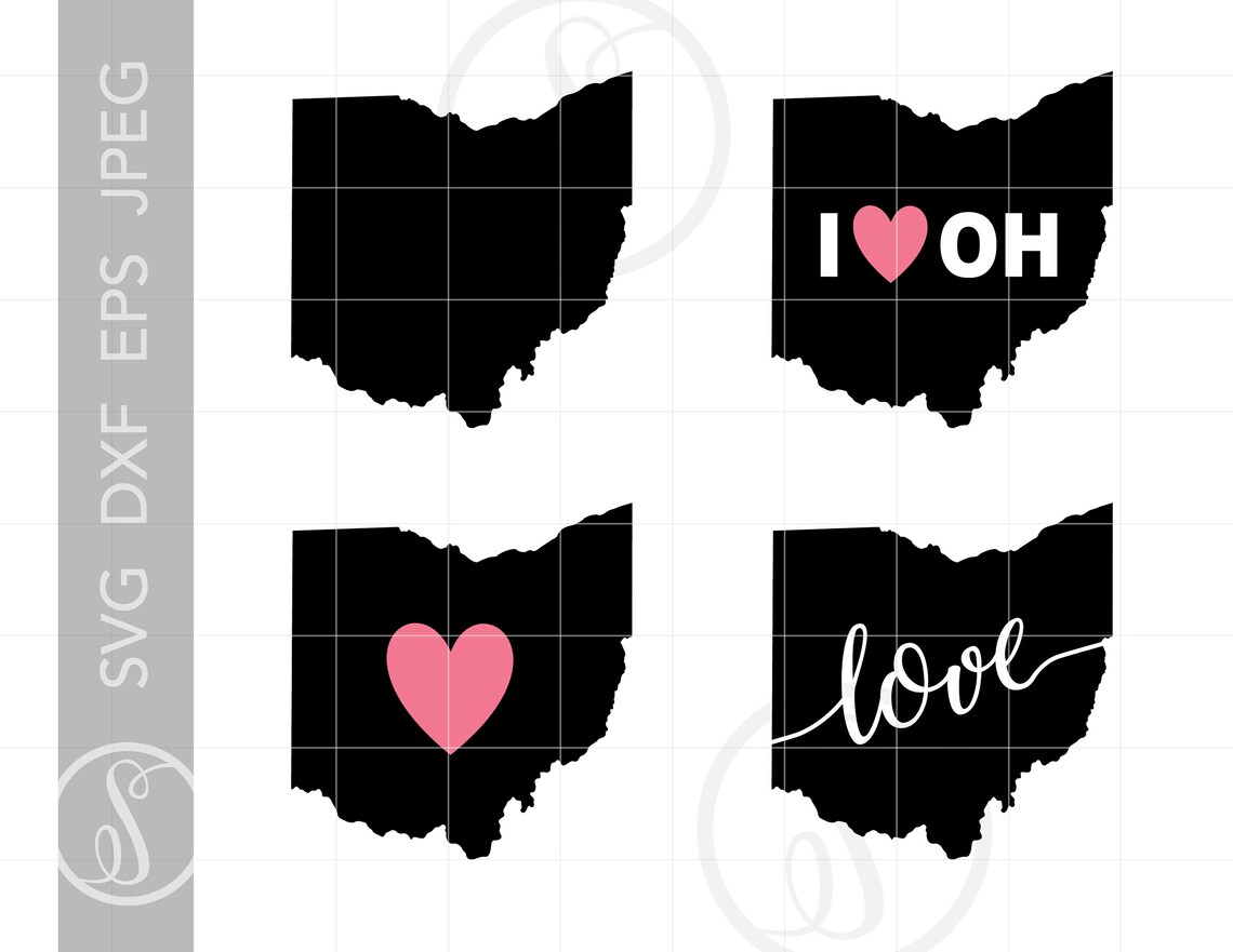 Ohio SVG Clipart Download Ohio Silhouette Cut File Ohio - Etsy