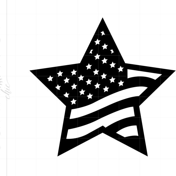 American Flag Star - Etsy