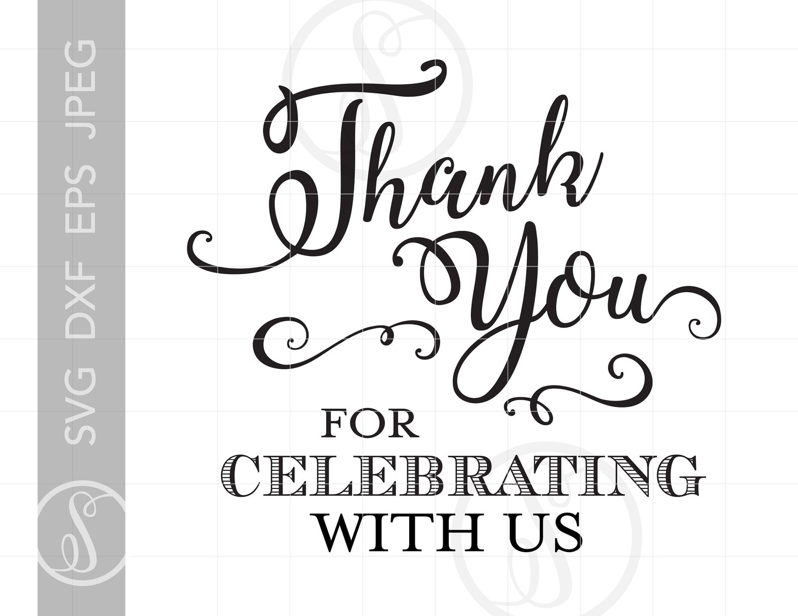 Wedding Svg Thank You Svg Cut Files Thank You for - Etsy
