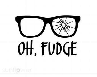 Oh Fudge SVG DXF EPS Funny Christmas Svg Christmas Cut File - Etsy