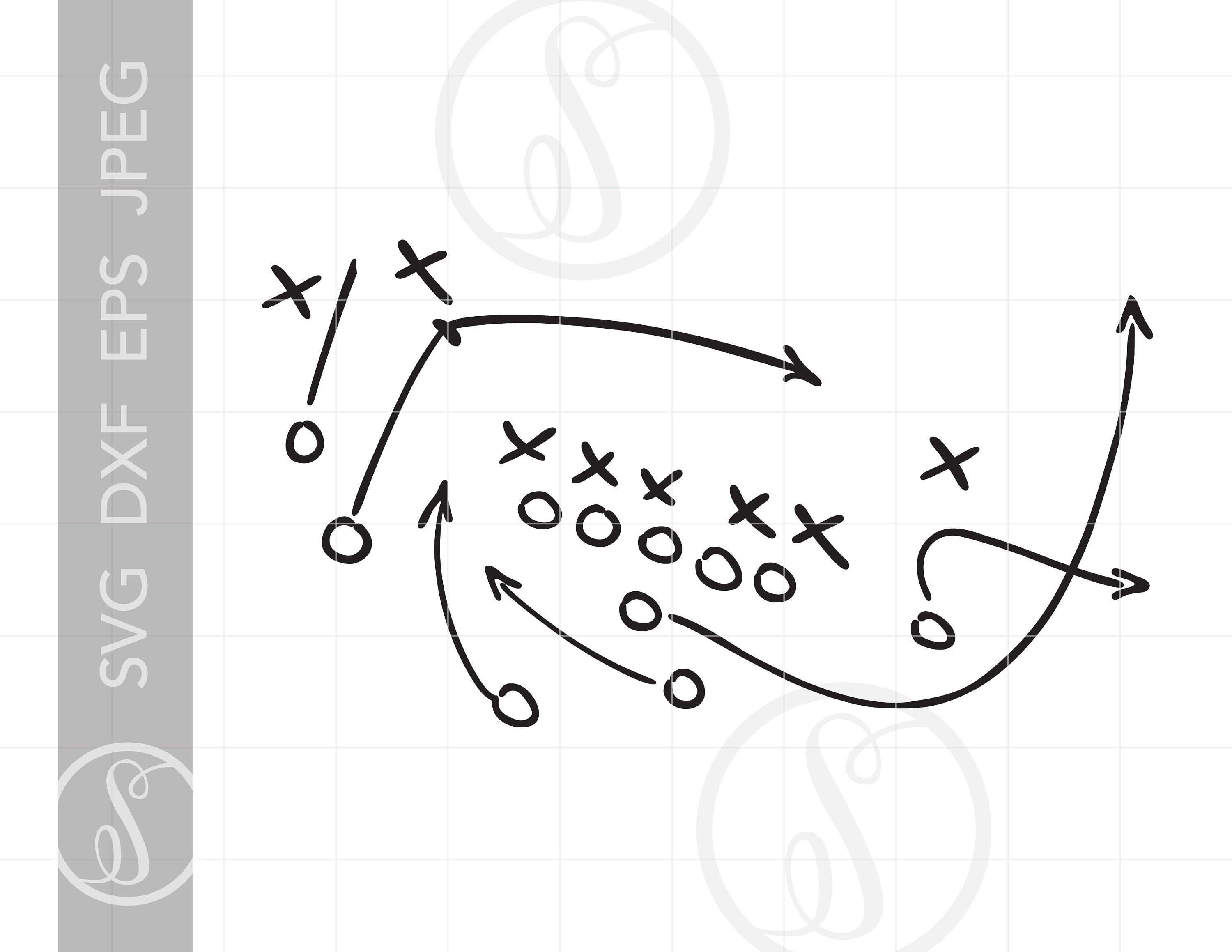 Sports Art Svg Cut File Clipart Downloads Football Playbook | Etsy