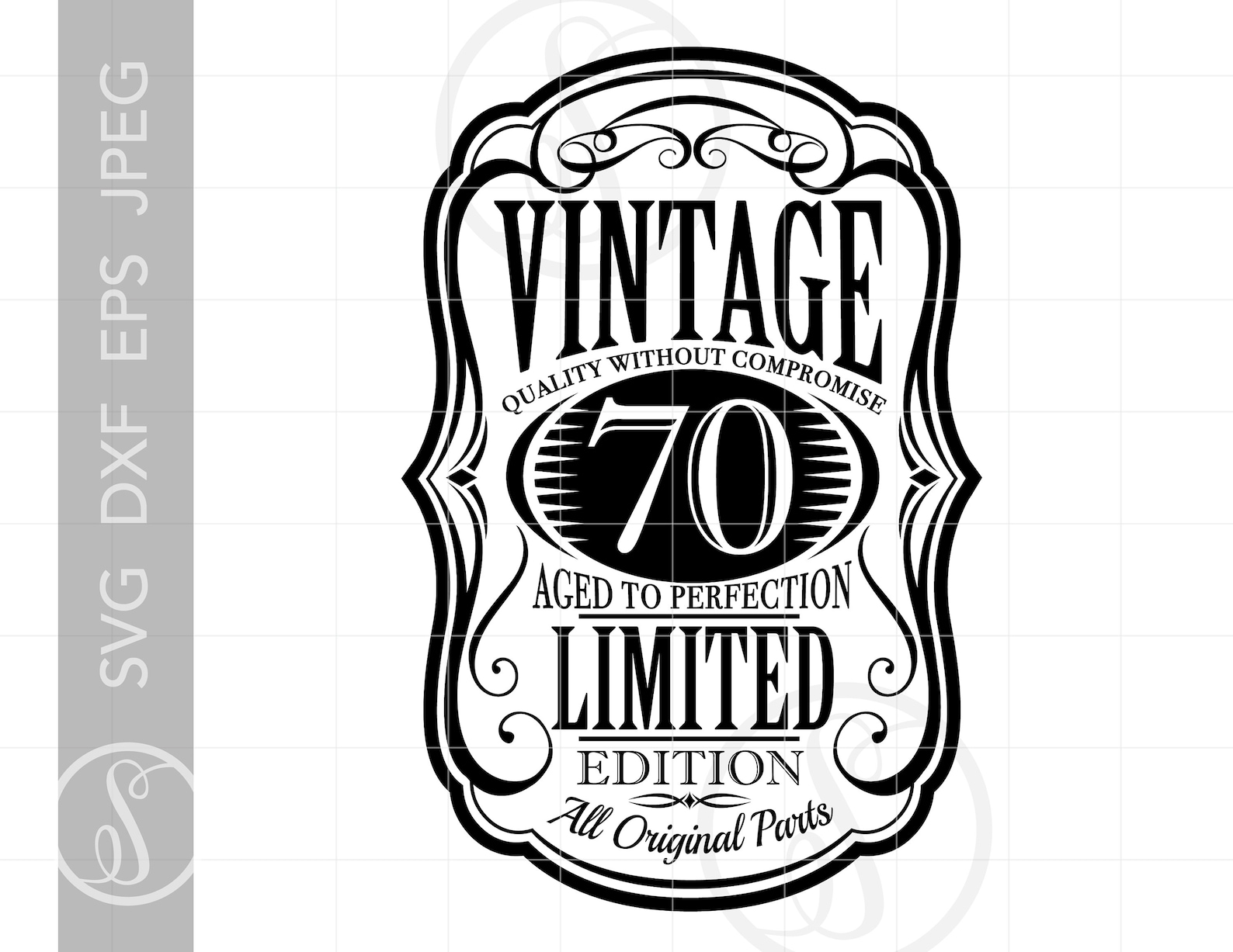 Vintage 70 SVG Vintage 70 Design Vintage 70 Silhouette Cut - Etsy