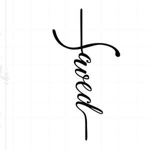 SAVED CROSS Script Svg Cut Files Clipart Downloads | Saved Svg Dxf Pdf ...