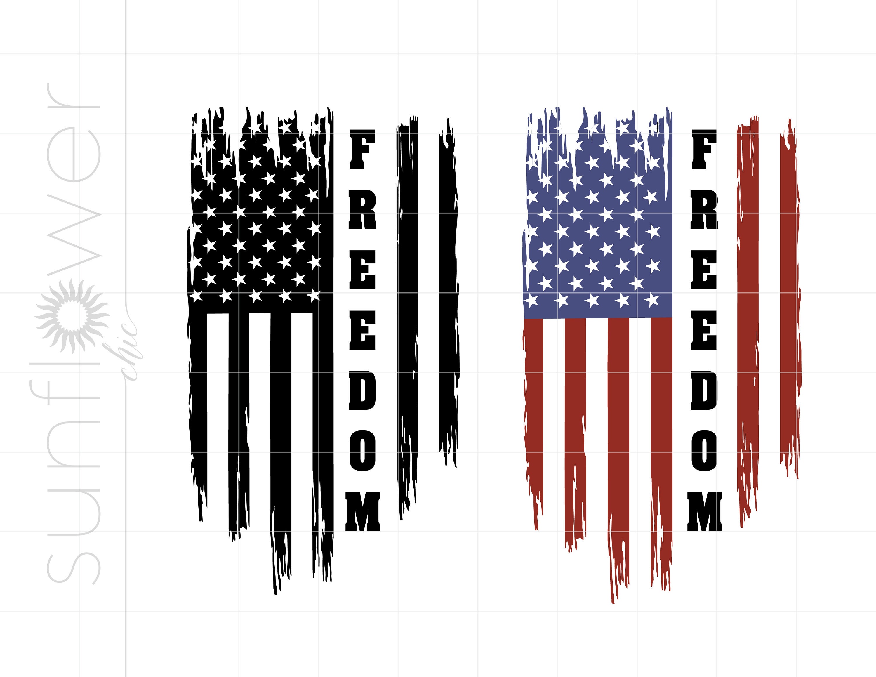 American Freedom Flag Svg Distressed American Flag Template - Etsy