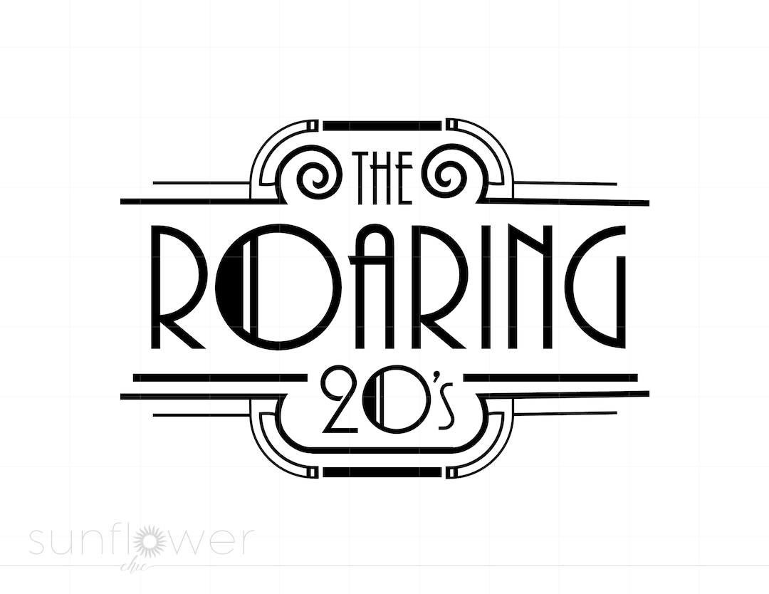 Art Deco Roaring 20's Svg, Roaring Twenties Svg Cut Files, Great Gatsby ...