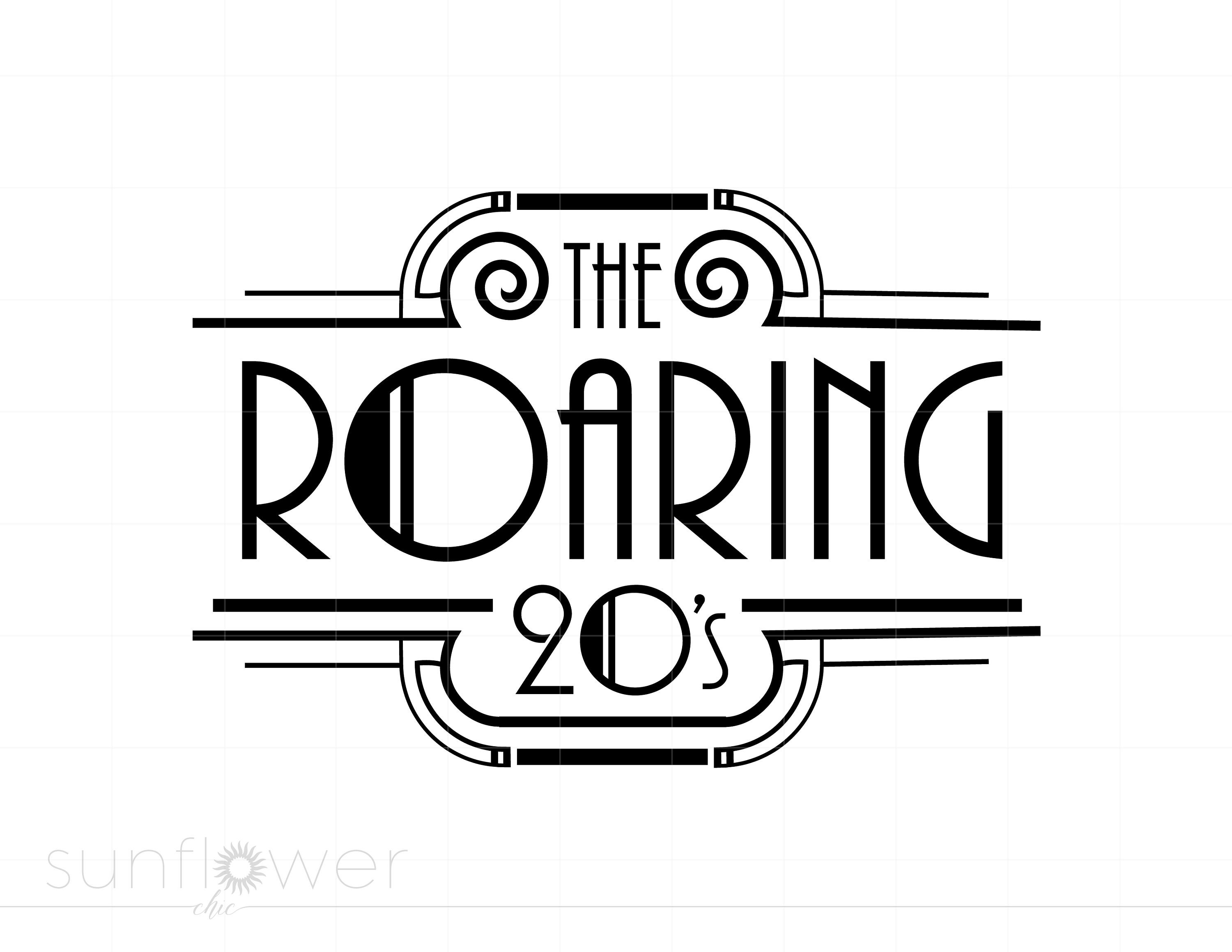 Roaring 20s Logo Roaring 20's 1920s Art Deco Jazz Birthday Party