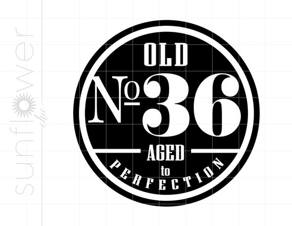 Old Number 36 SVG Clipart 36th Cut File for Cricut Old No. | Etsy