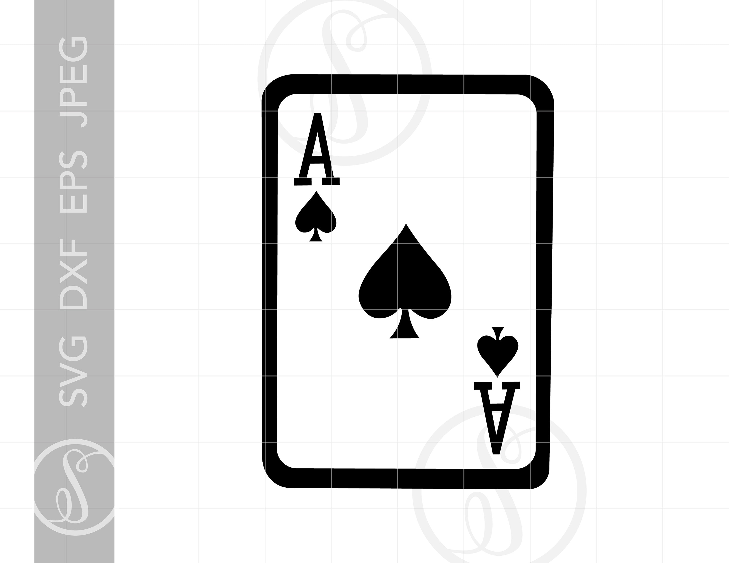 Ace of Spades SVG Ace of Spades Clipart Ace of Spades Cut - Etsy Canada