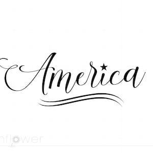 America SVG | America Clipart | America Script Silhouette Cut File Svg ...