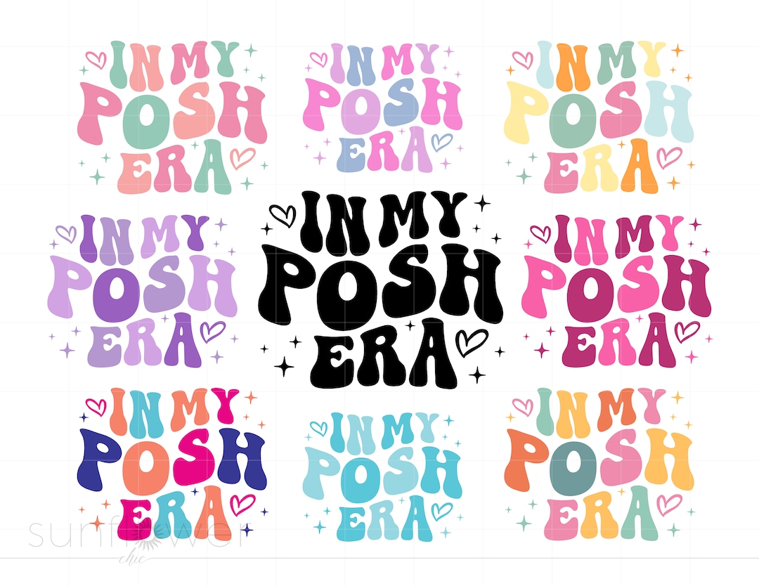 In My Posh Era Svg Bundle, Groovy Wavy Text Elegant Era Shirt Gift Svg ...