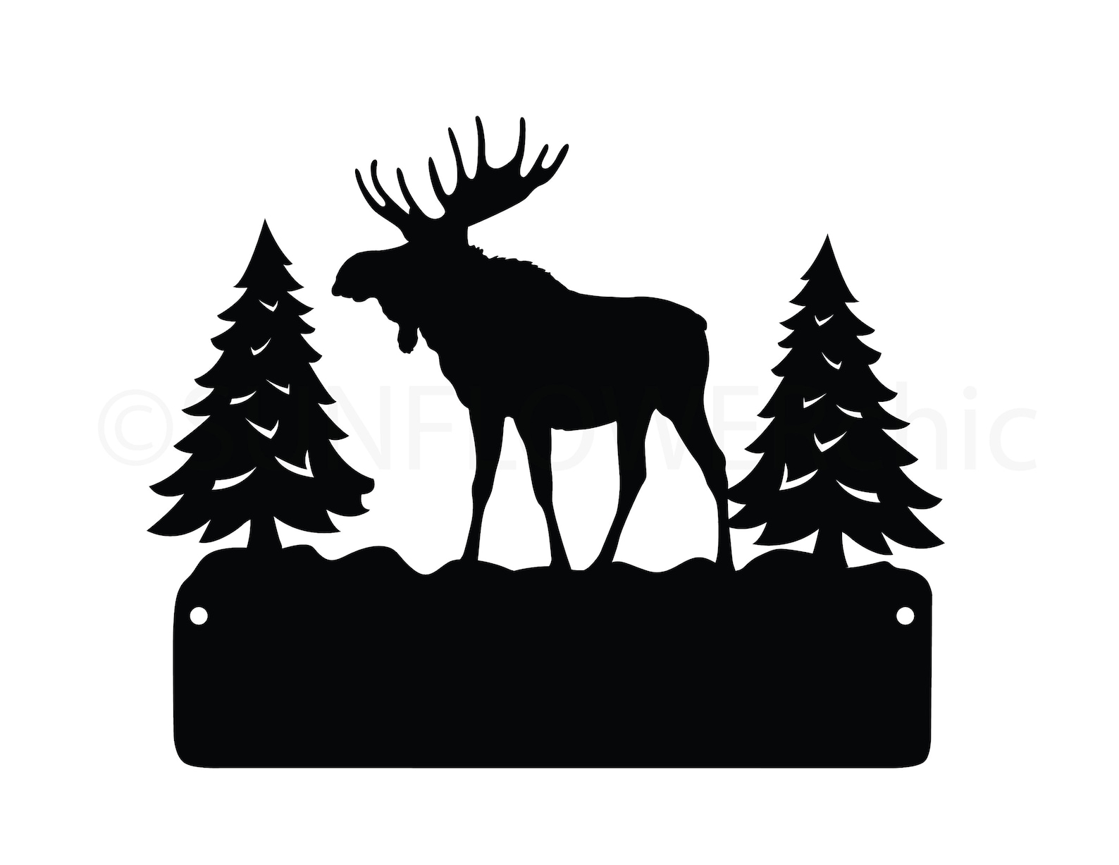 Moose Sign Template SVG Cut File Moose Silhouette Download - Etsy