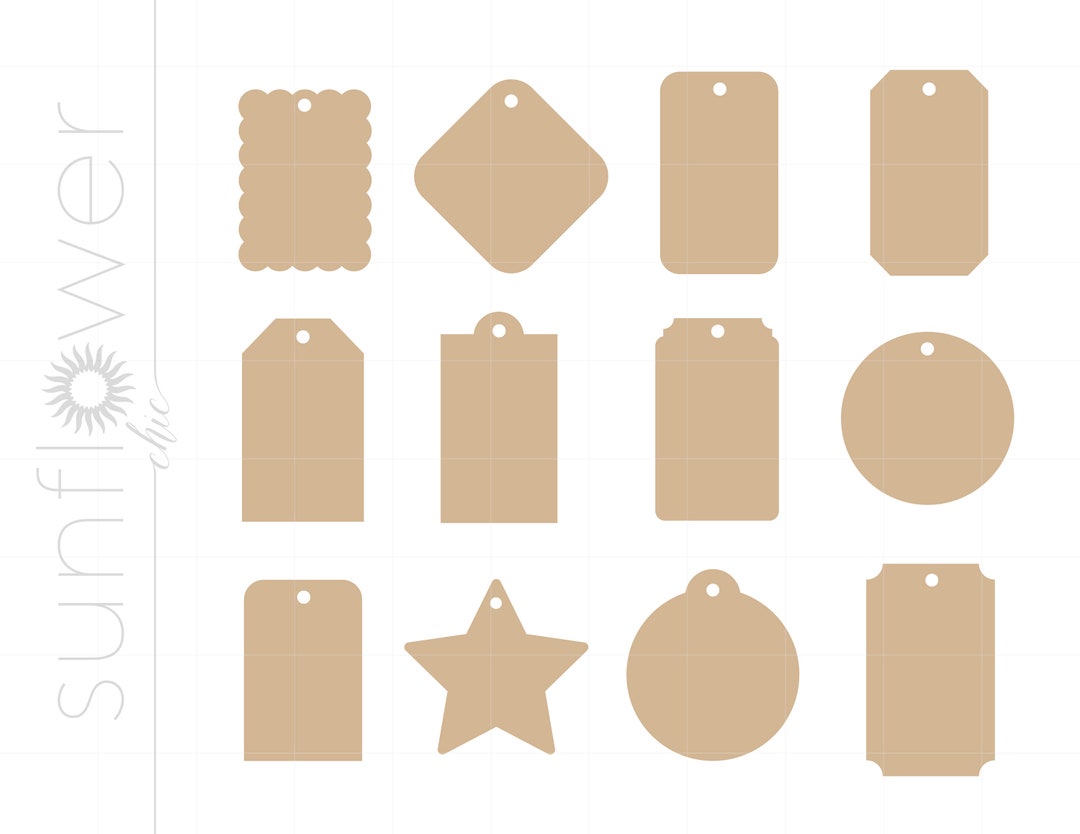 Gift Tags SVG Download, Gift Tag Cut File Templates, Gift Tags Svg for ...