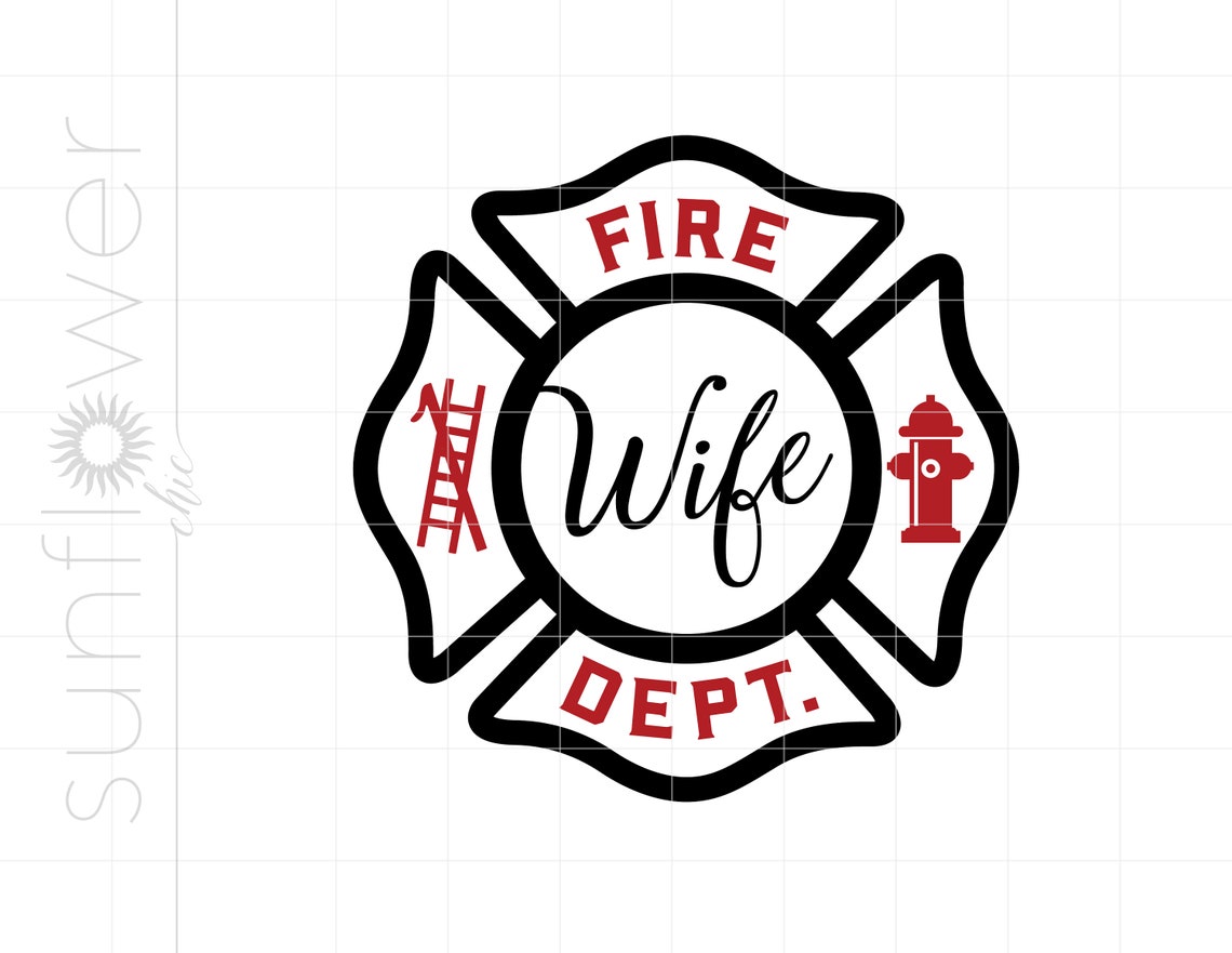 Firefighter Wife Svg | Fire Fighter Wife Emblem Svg | Fireman Wife Svg ...