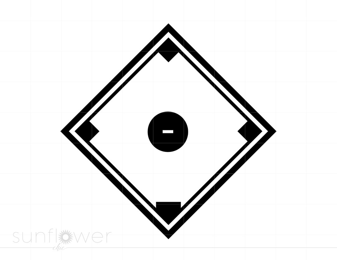Baseball Diamond SVG Clipart, Baseball Diamond Cut File, Baseball ...
