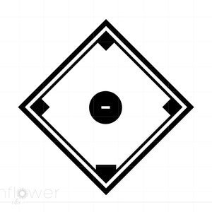 Baseball Diamond SVG Clipart, Baseball Diamond Cut File, Baseball ...