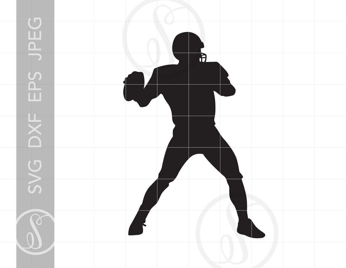 Football Quarterback SVG Quarterback Silhouette Clipart - Etsy
