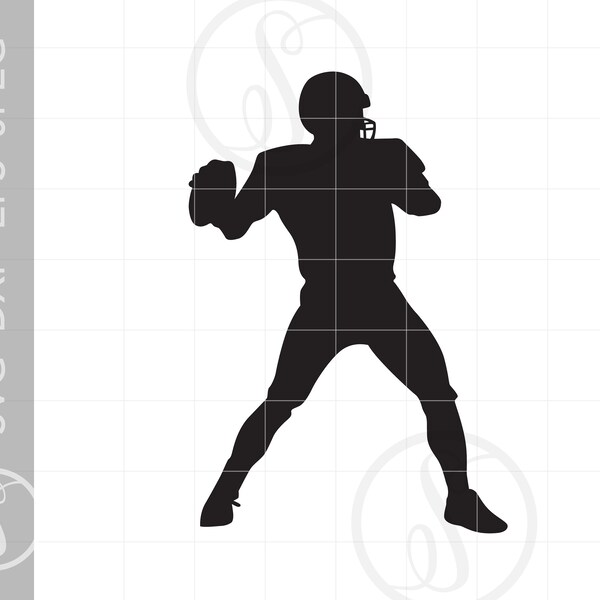 Quarterback Silhouette - Etsy