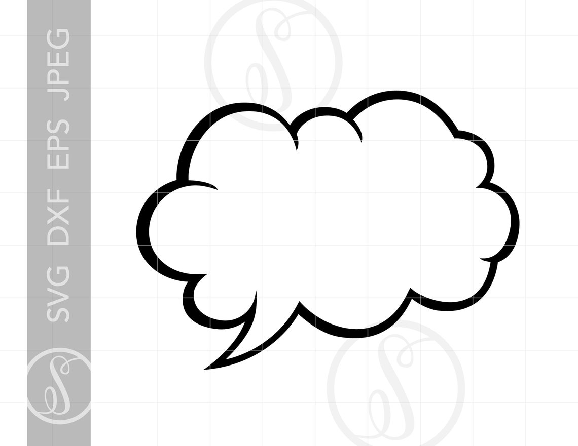 Comic Cloud Burst SVG Comic Cloud Burst Clipart Download Cartoon Cloud ...
