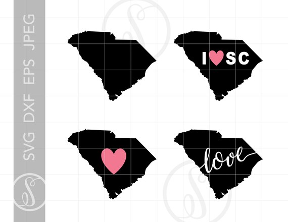 South Carolina SVG Clipart Download South Carolina | Etsy