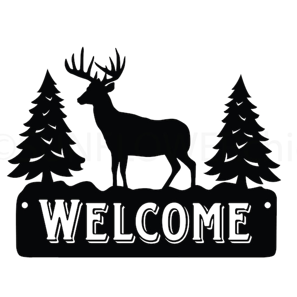 Welcome Hunting Sign Svg - Etsy