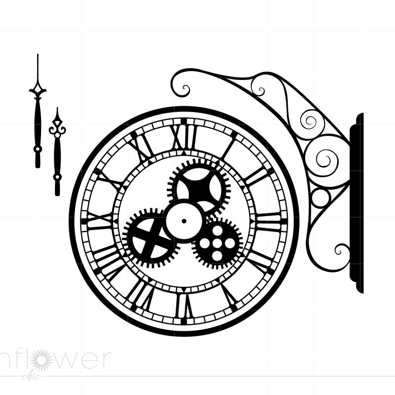 Clock Svg - Etsy