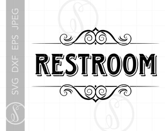 Restroom Sign Dxf - Etsy