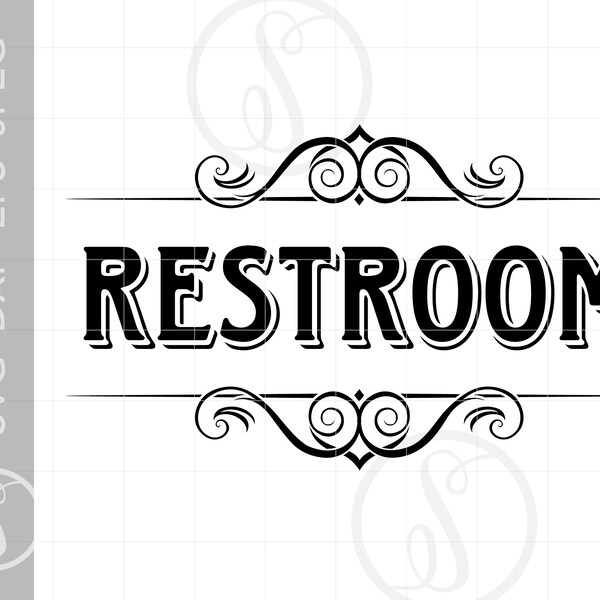 Restroom Sign - Etsy