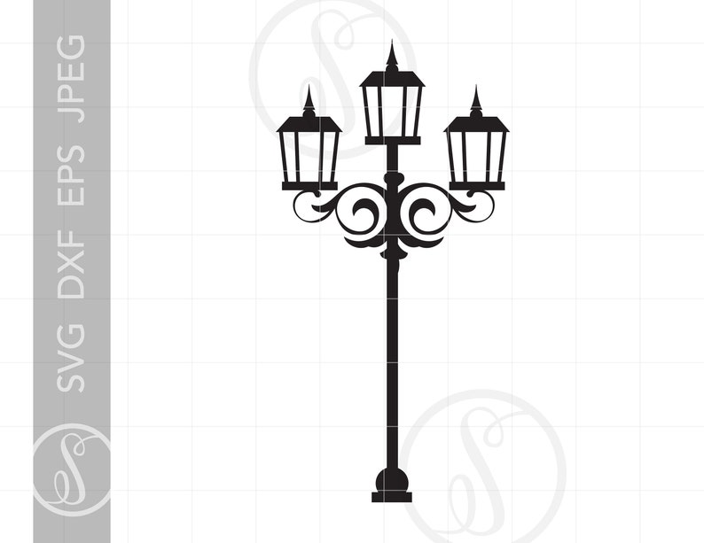 Street Lamp SVG | Street Lamp Clipart | Street Lamp Silhouette Cut File ...