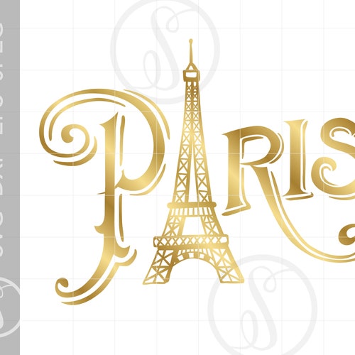 PARIS Svg Cut File Clipart Downloads Parisian Svg Dxf Pdf | Etsy
