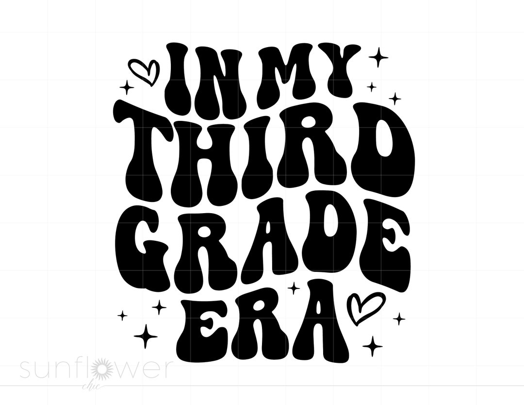 In My Third Grade Era SVG, Wavy Text 3rd Grade Svg, Teacher Era Shirt ...