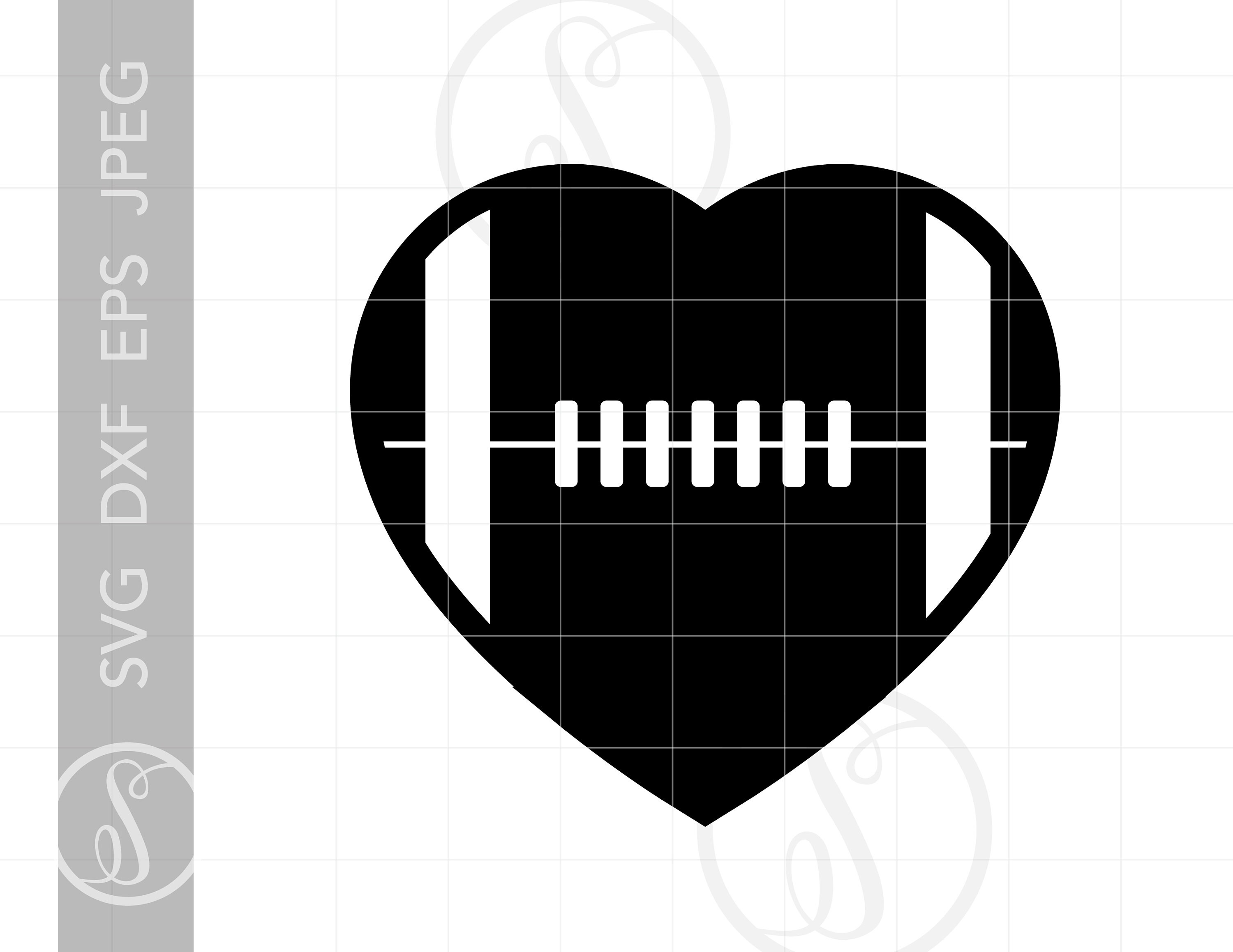 Football Heart Svg Cricut Cut Files Clipart Football Heart Etsy