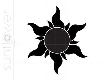 Rapunzel zon clipart - Etsy Nederland