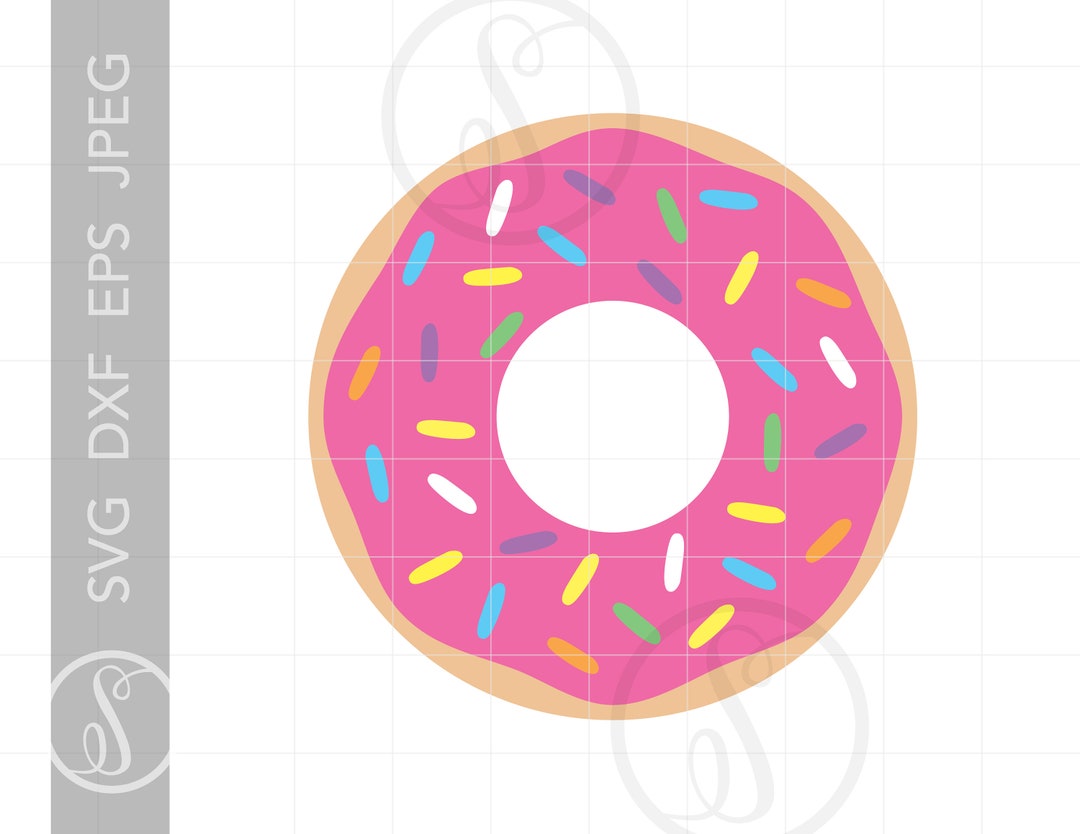 Donut SVG | Donut Clipart | Donut Silhouette Cut File | Vector Donut ...