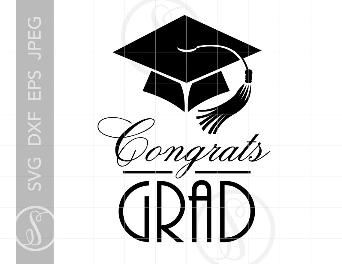 Art Deco Congrats Grad Svg Congrats Grad Cut File Roaring - Etsy