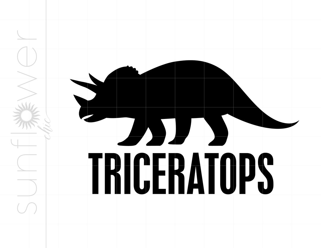 Triceratops SVG | Triceratops Clipart | Triceratops Silhouette Cut File ...