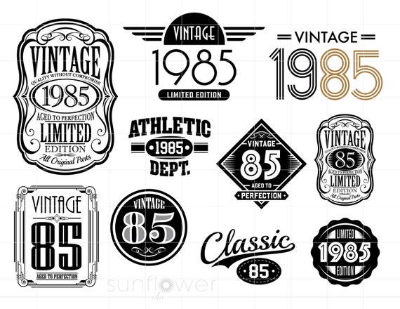 1985 SVG Bundle Downloads 1985 SVG Clipart Designs 1985 | Etsy
