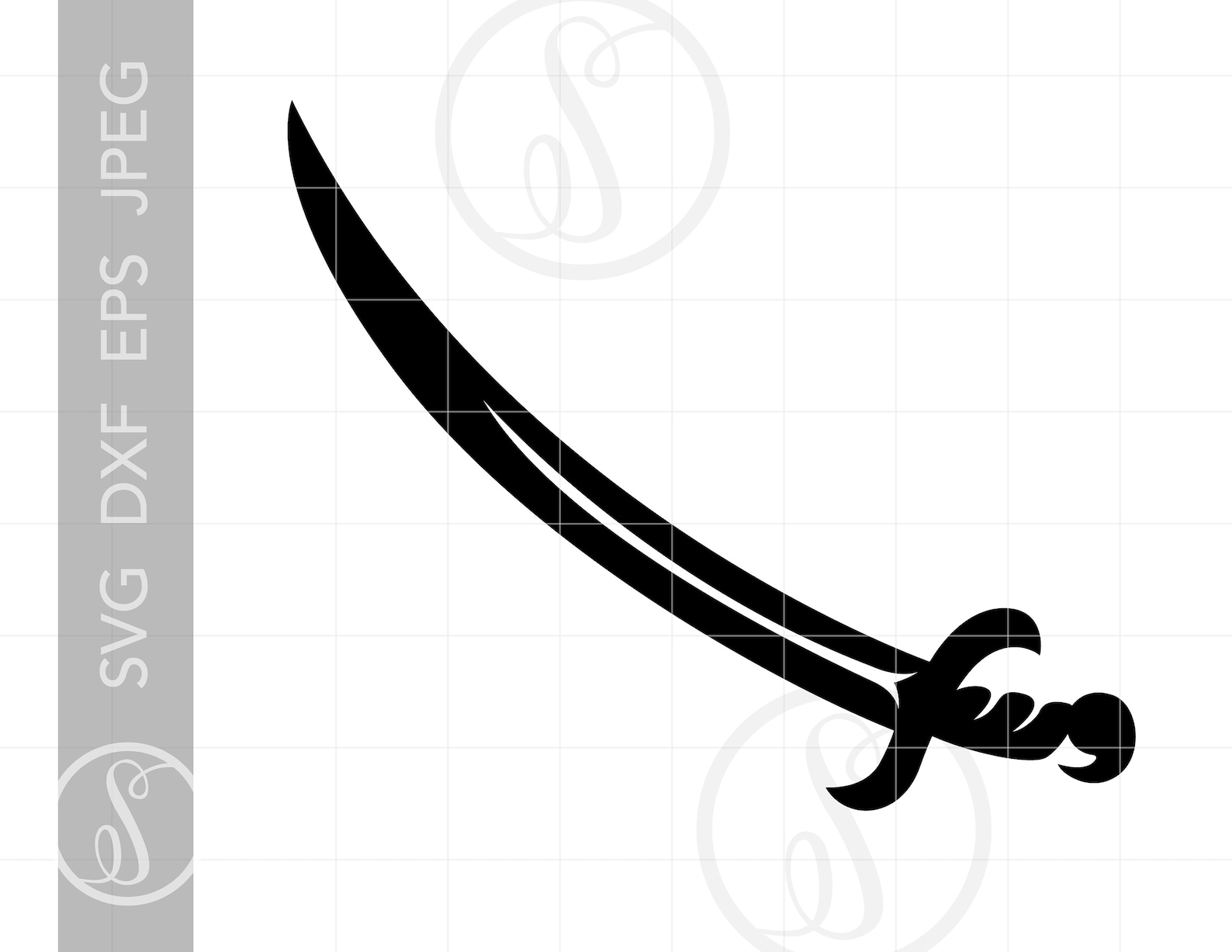 Pirate Sword SVG Pirate Sword Clipart Pirate Sword Cut | Etsy
