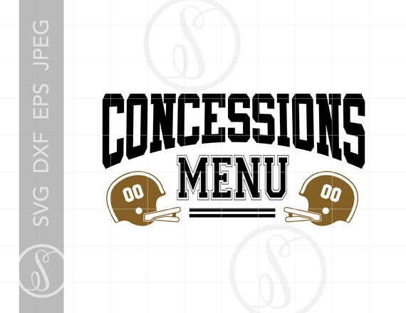 Football Concessions Menu Svg Cut Files Football Party - Etsy Canada