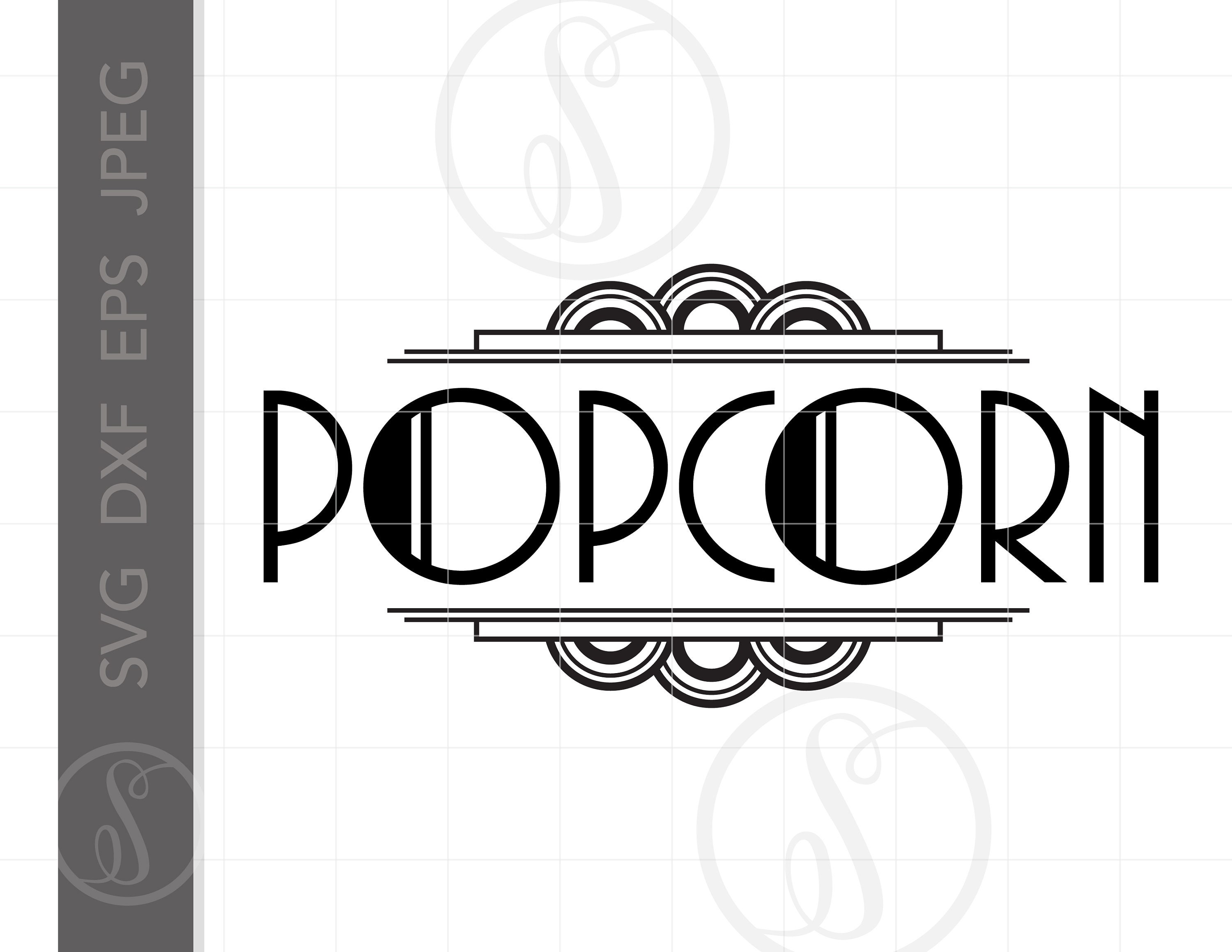 Popcorn Svg Art Art Deco Svg Pdf Png Dxf Downloads Popcorn - Etsy UK