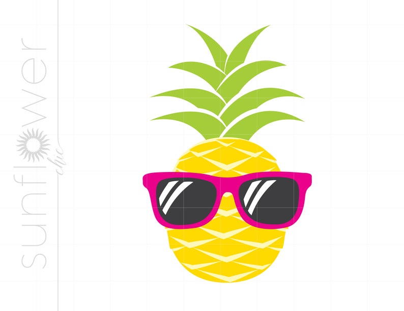 Pineapple and Sunglasses SVG Pineapple and Sunglasses - Etsy