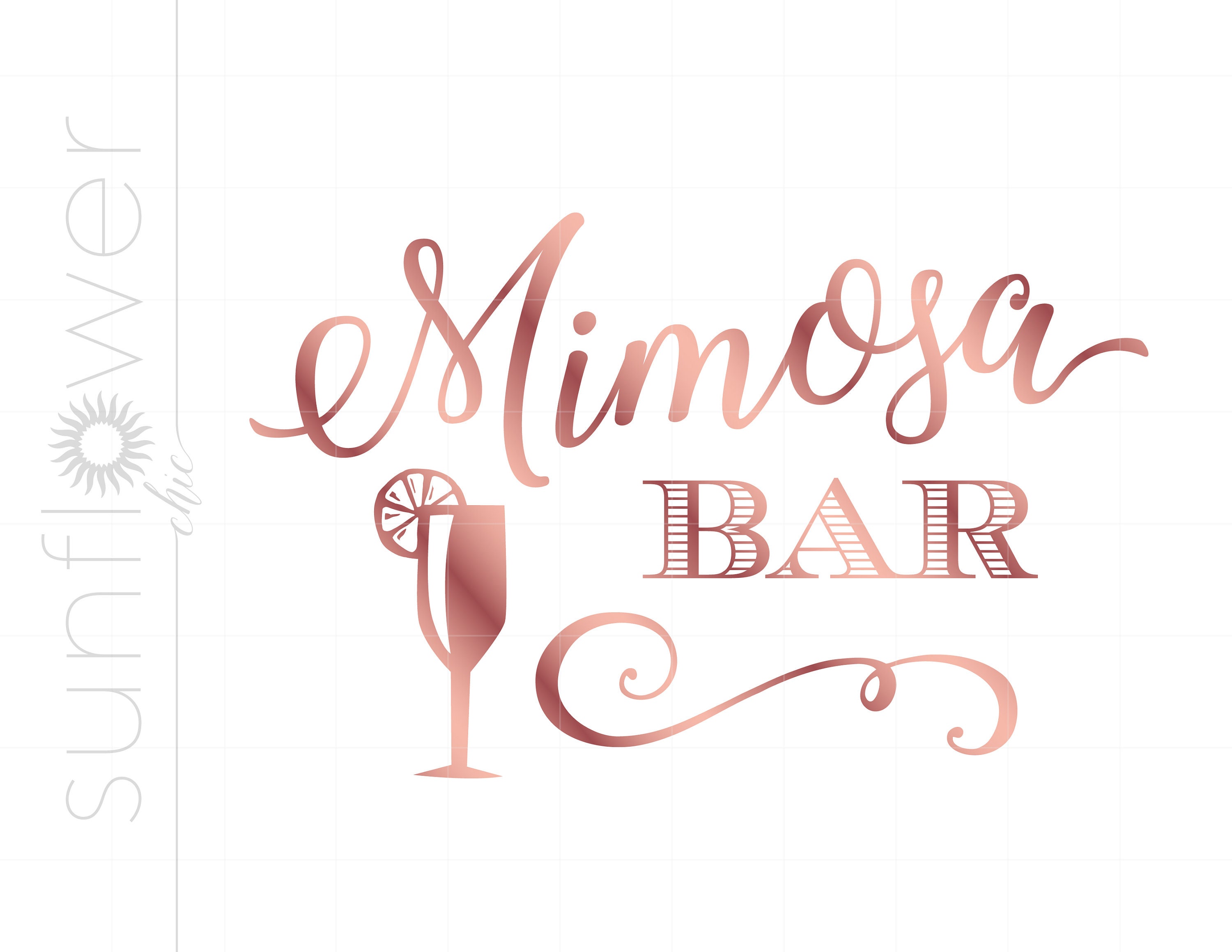 Rose Gold Mimosa Bar Vector Svg File Mimosa Svg Rose Gold - Etsy Hong Kong