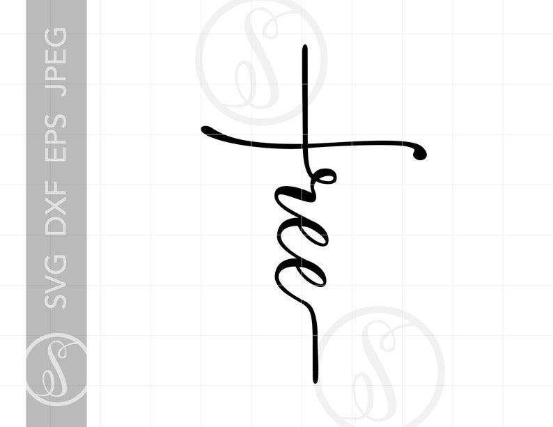FREE CROSS Script Svg Cut Files Clipart Downloads Free Svg - Etsy Singapore