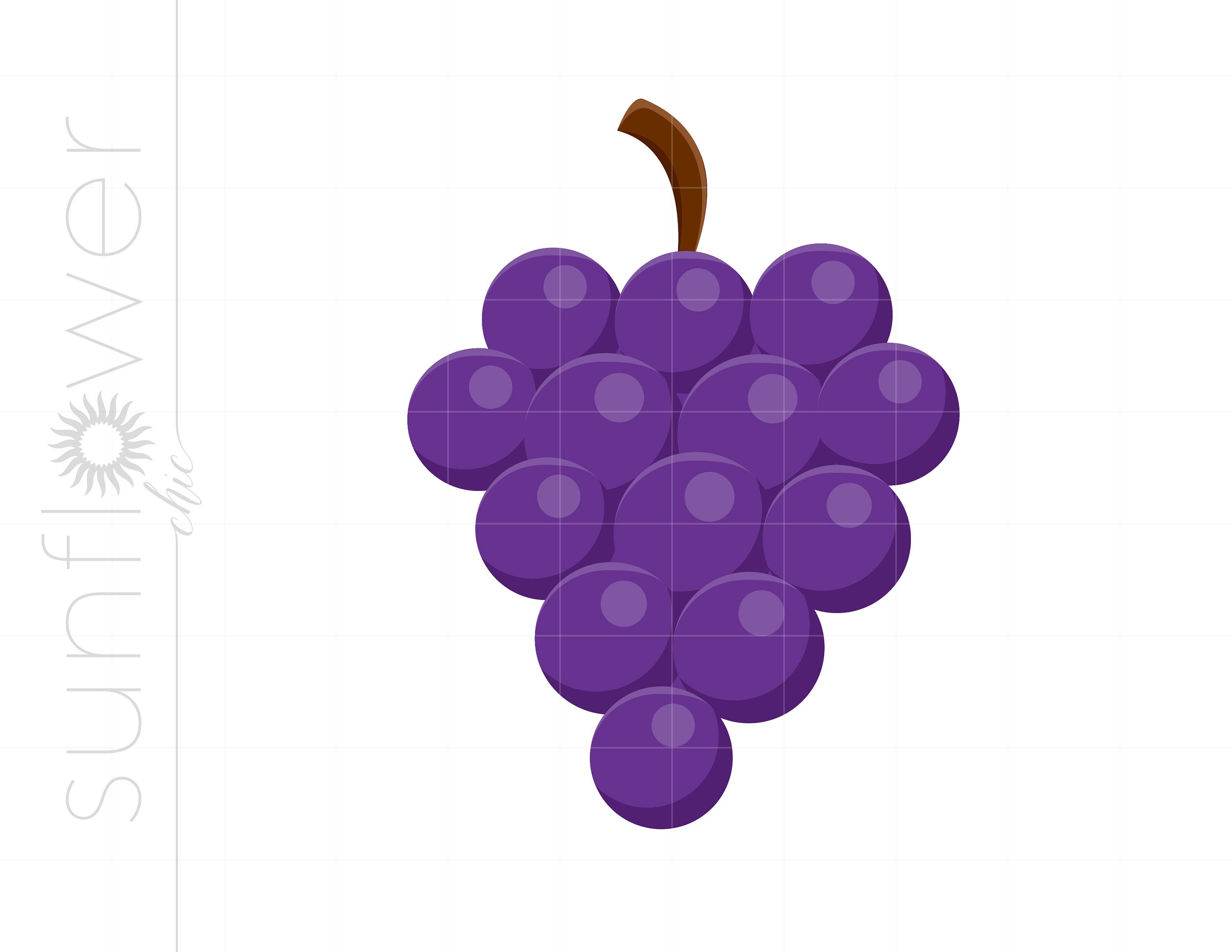 Grapes SVG Vector Grapes Clipart Grapes Silhouette Cut - Etsy Hong Kong