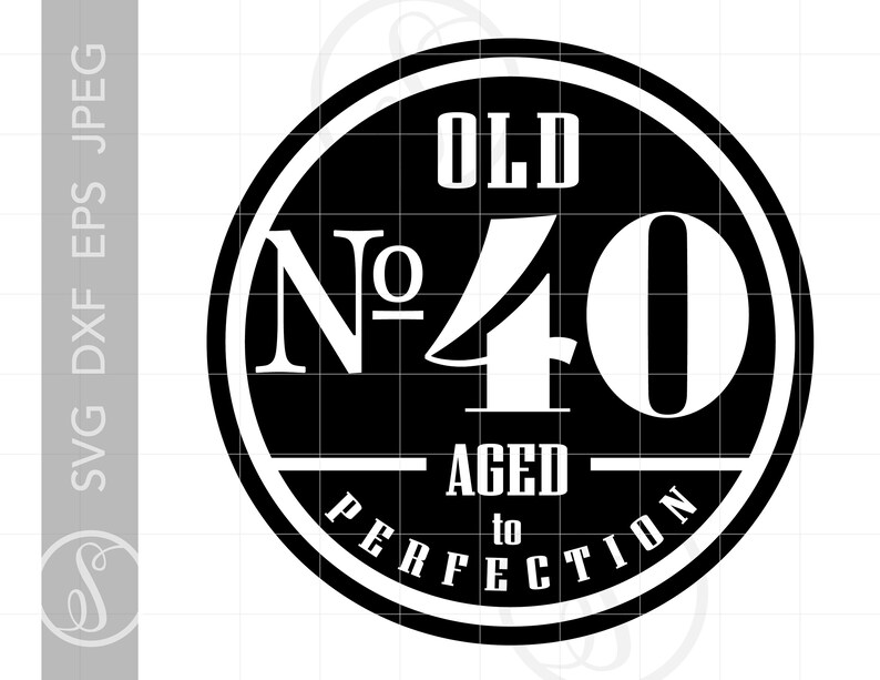 Old Number 40 SVG Clipart 40th Cut File for Cricut Old No. | Etsy