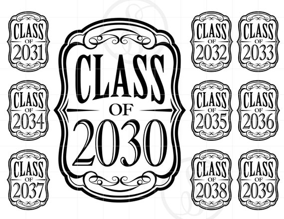 Class of 2030-39 SVG Clipart Class of 2030-39 Silhouette Cut | Etsy ...