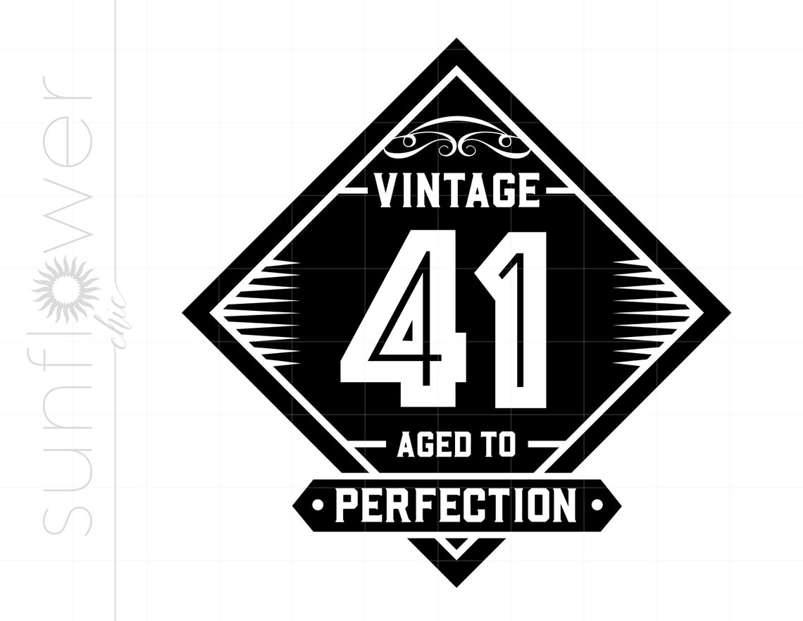 Vintage 41 SVG Clipart Vintage 41 Cut File Vintage 41 Aged - Etsy