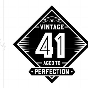 Vintage 41 SVG Clipart | Vintage 41 Cut File | Vintage 41 Aged to ...