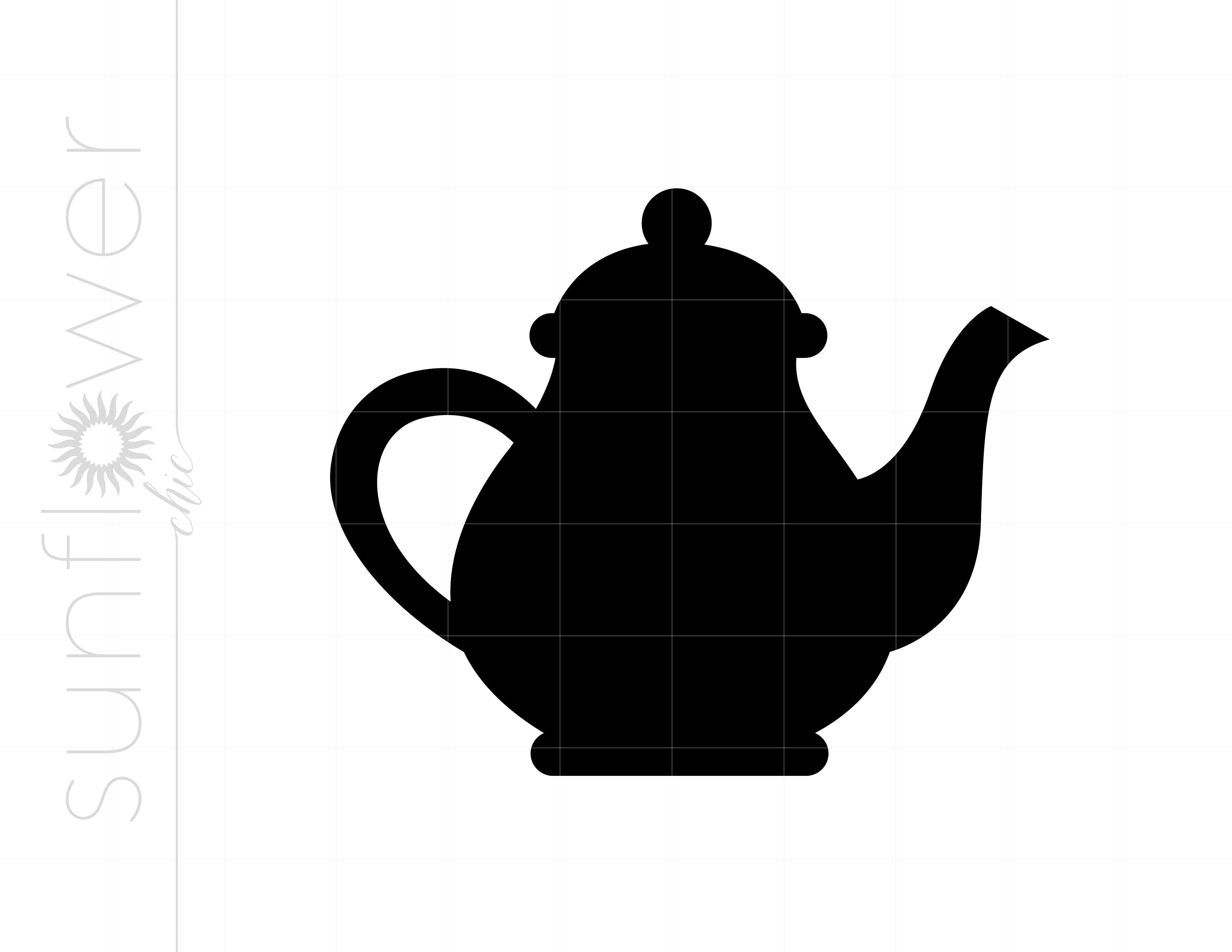 Teapot Silhouette Clip Art