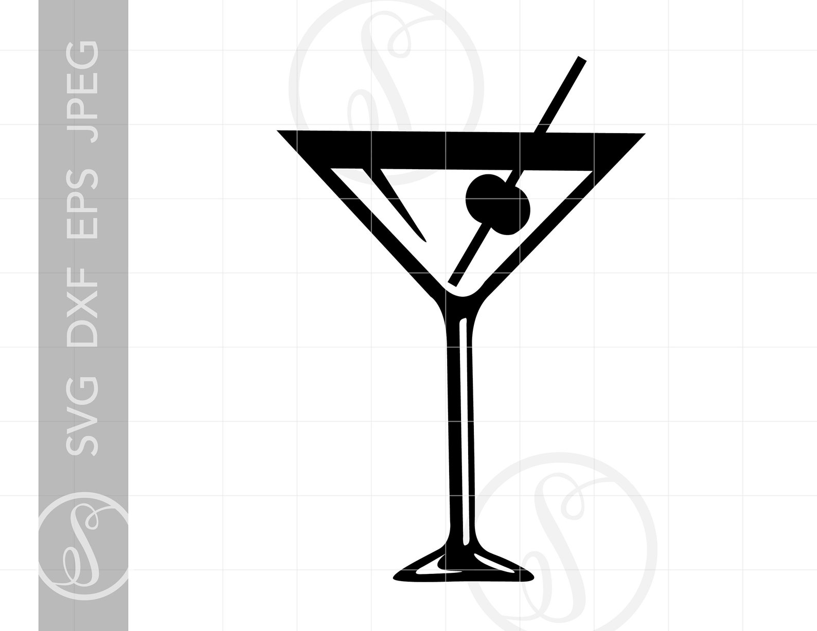 Martini SVG Martini Clipart Download Martini Cut File for | Etsy